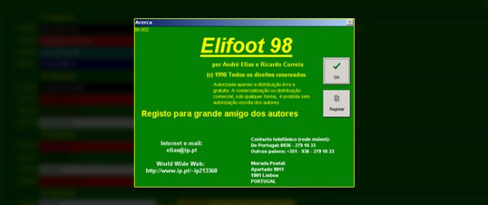 Elifoot 98 (PC) e a febre dos Simuladores de Futebol – Jogo Véio